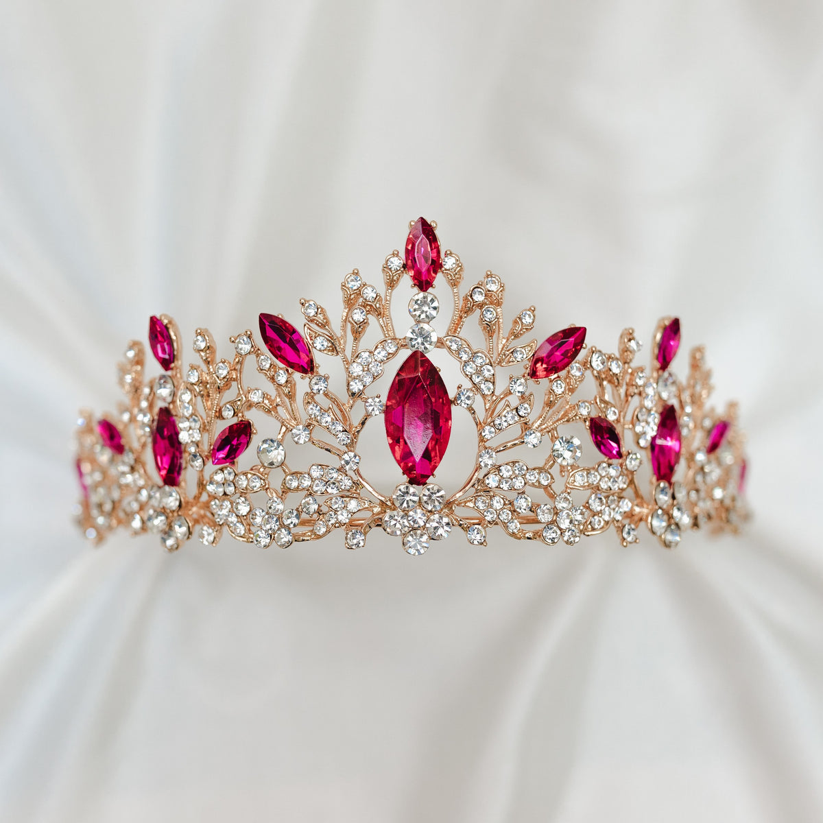 Felicity's Tiara in Hot Pink & Gold – Auburn & Main
