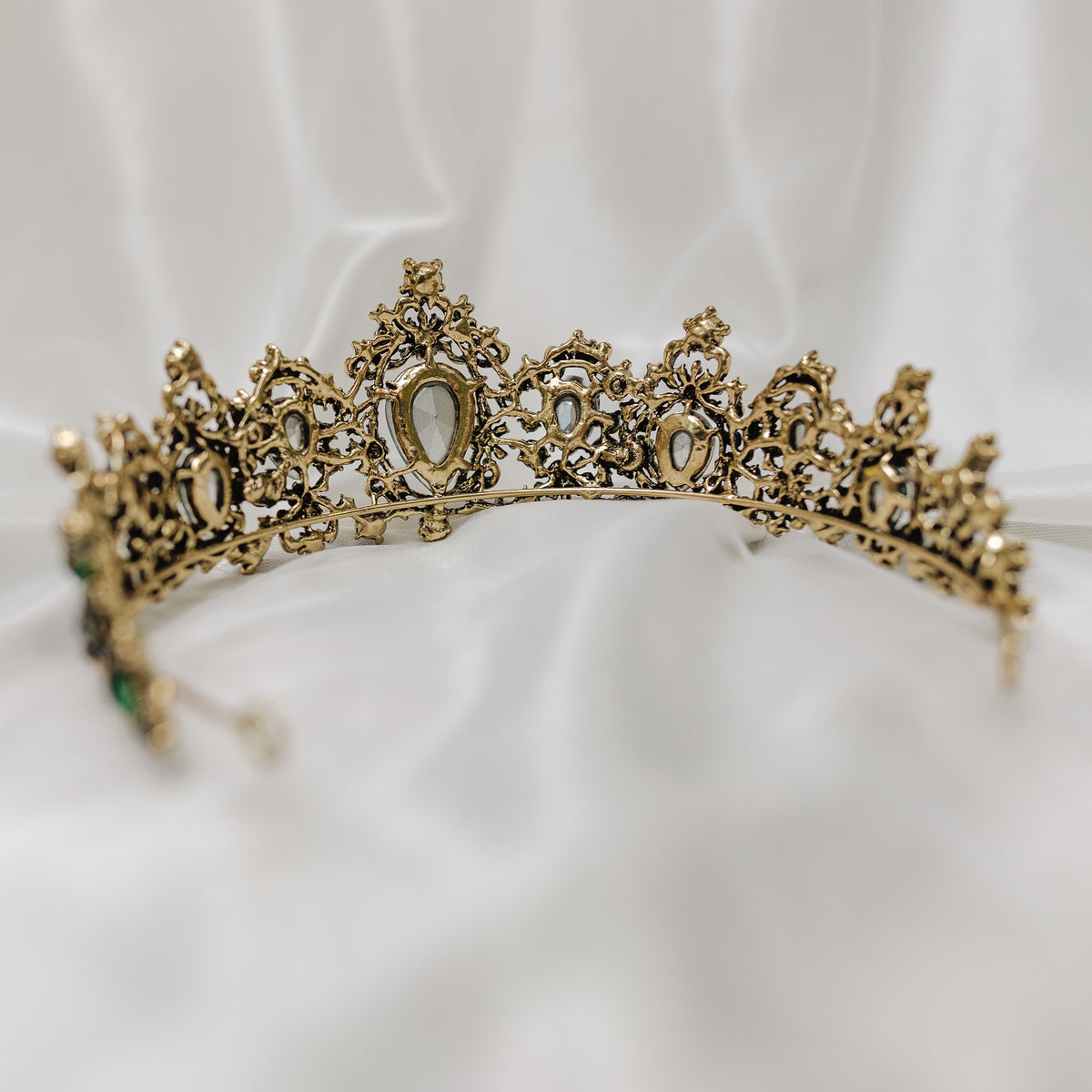 Michelle's Tiara in Green & Antique Gold – Auburn & Main