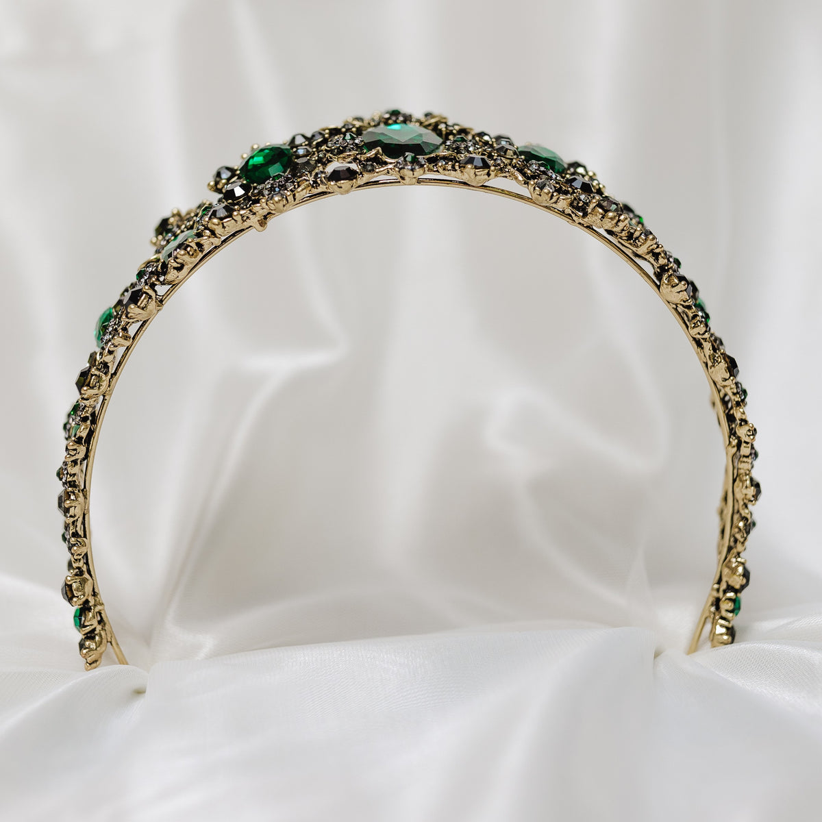 Michelle's Tiara in Green & Antique Gold – Auburn & Main