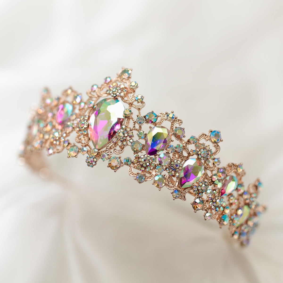 Michelle’s Tiara in Faux Opal & Rose Gold – Auburn & Main