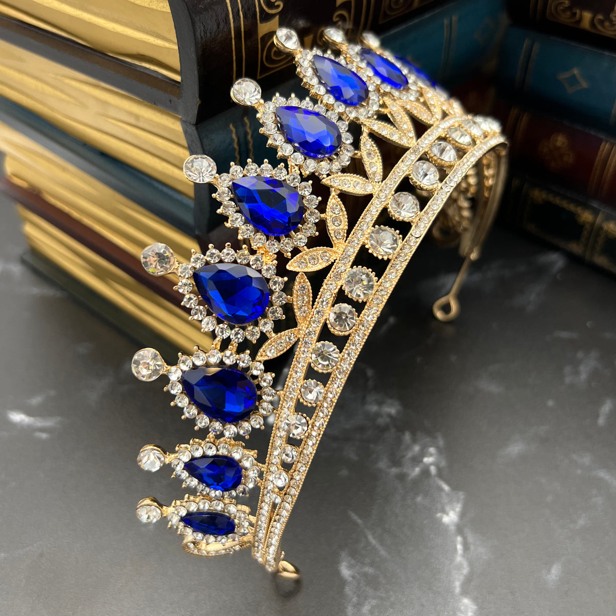 Saya's Tiara in Blue & Gold – Auburn & Main
